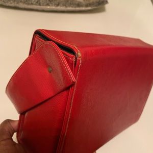Bags | Vintage Leather Red Handbag | Poshmark